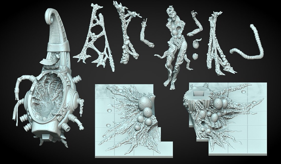 Hibernation Pod Infected Pod Alien 75mm 3d Printed | Etsy