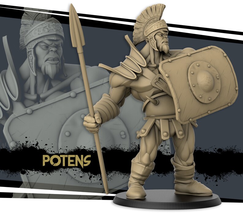 Gladiators, 32mm Scale 3D Printed Miniatures, Kickstarter Campaign by ...