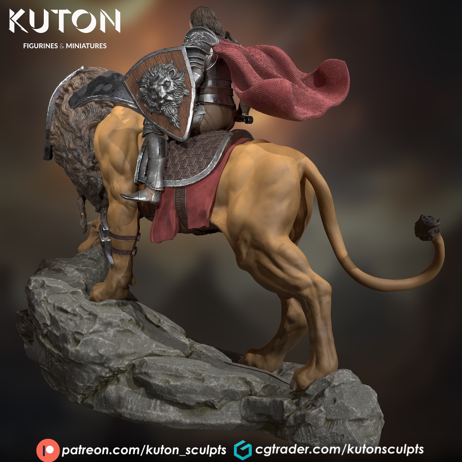 Leonus Lion Rider, Resin 3D Printed Model, Fan Art Sculpt, Figure Kit ...