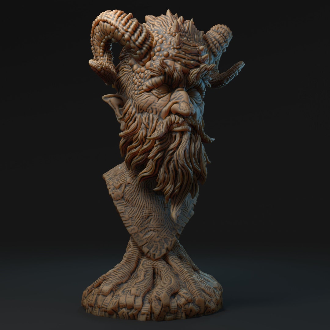 Faun Bust | 75mm | 3d Printed Miniature - Etsy