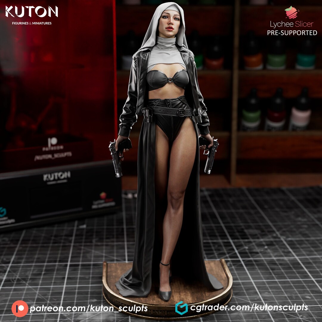 Warrior Nun, Resin 3D Printed Model, Fan Art Sculpt, Figure Kit by Kuton Figurines - Etsy