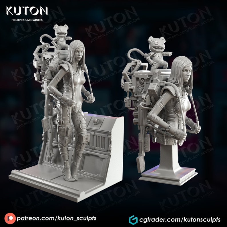 Lu and Vega, Sci-fi Resin 3D Printed Model, Fan Art Sculpt, Figure Kit ...