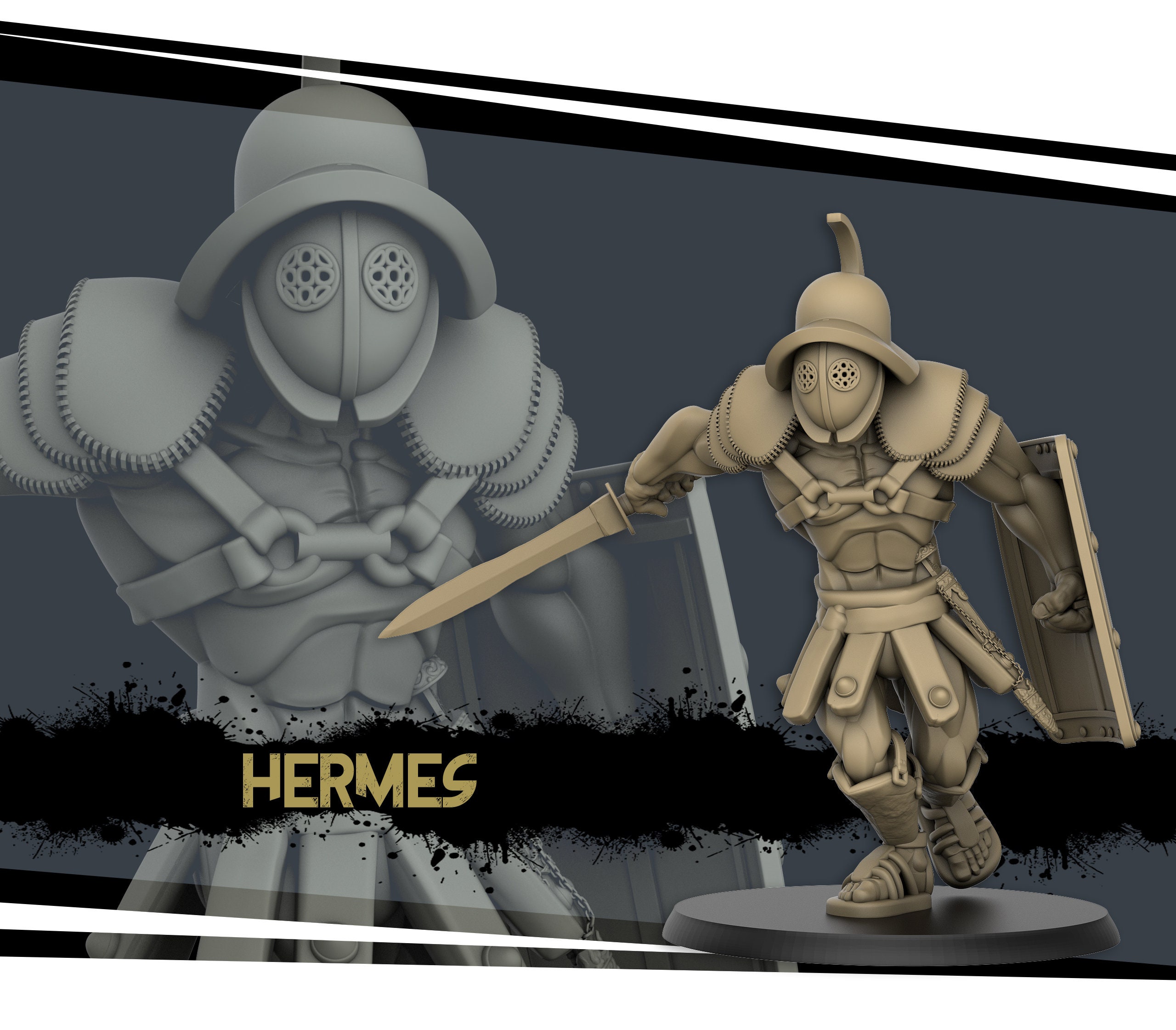 Gladiators, 32mm Scale 3D Printed Miniatures, Kickstarter Campaign by ...