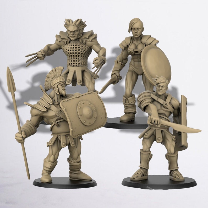 Gladiators, 32mm Scale 3D Printed Miniatures, Kickstarter Campaign by ...