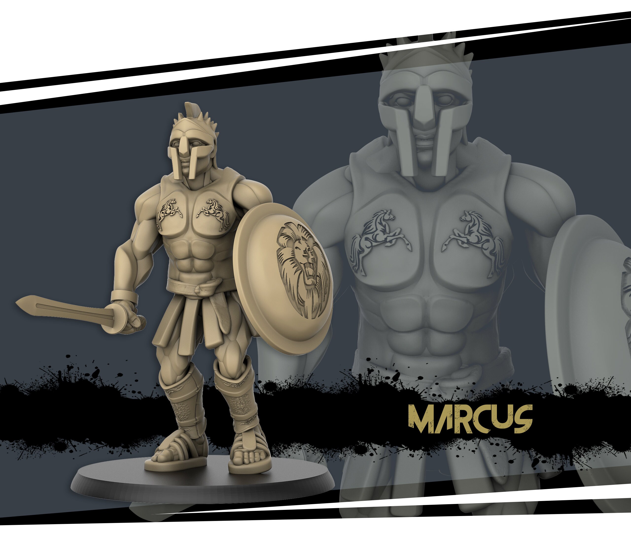 Gladiators, 32mm Scale 3D Printed Miniatures, Kickstarter Campaign by ...