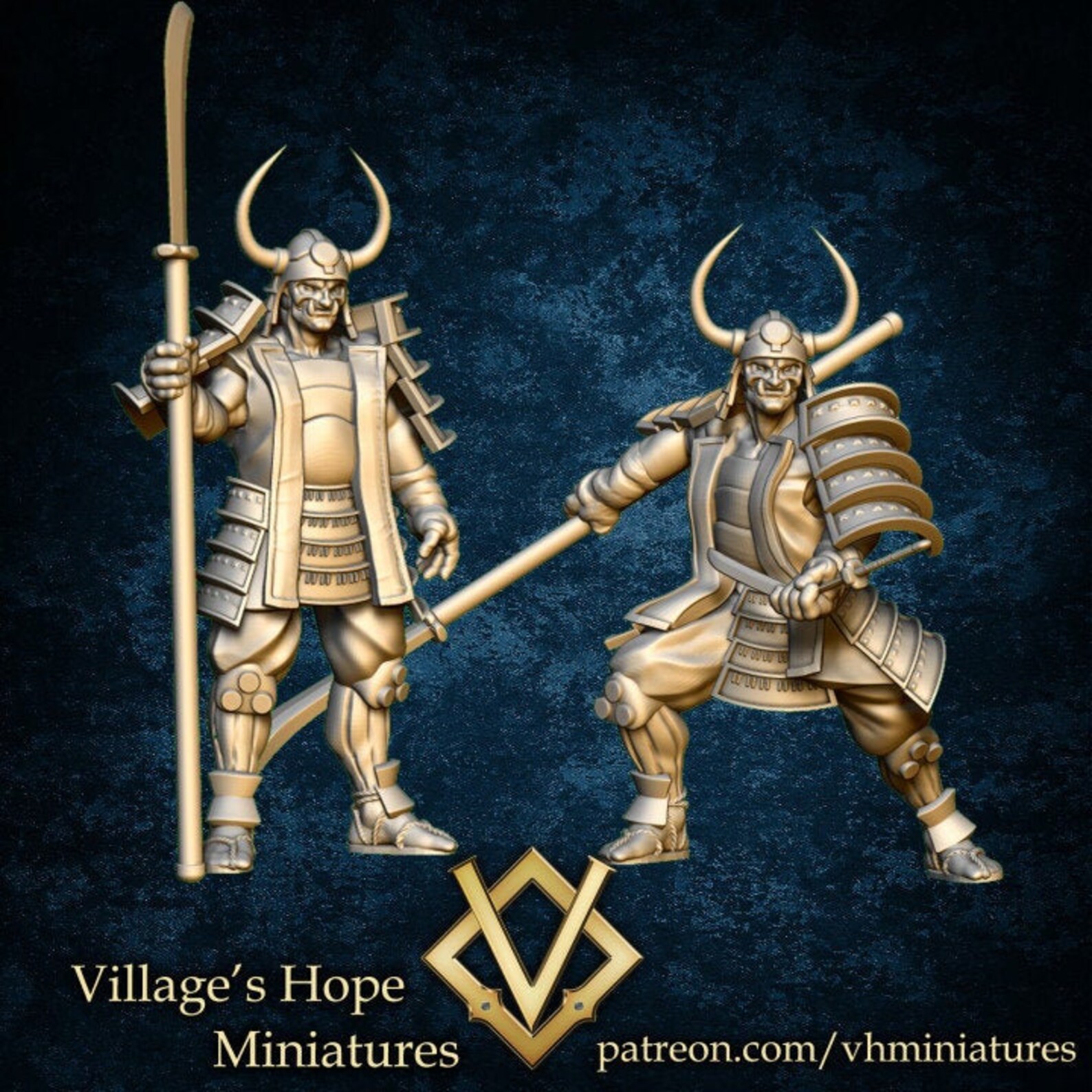 Orc Samurai Warlord Oni Village's Hope Miniatures | Etsy