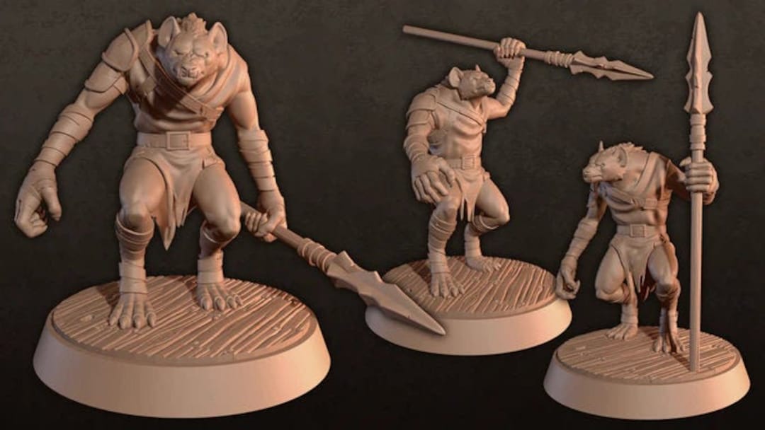 Gnolls Basic Monster Collection 3D Printed Miniature D&D Pathfinder Tabletop - Etsy