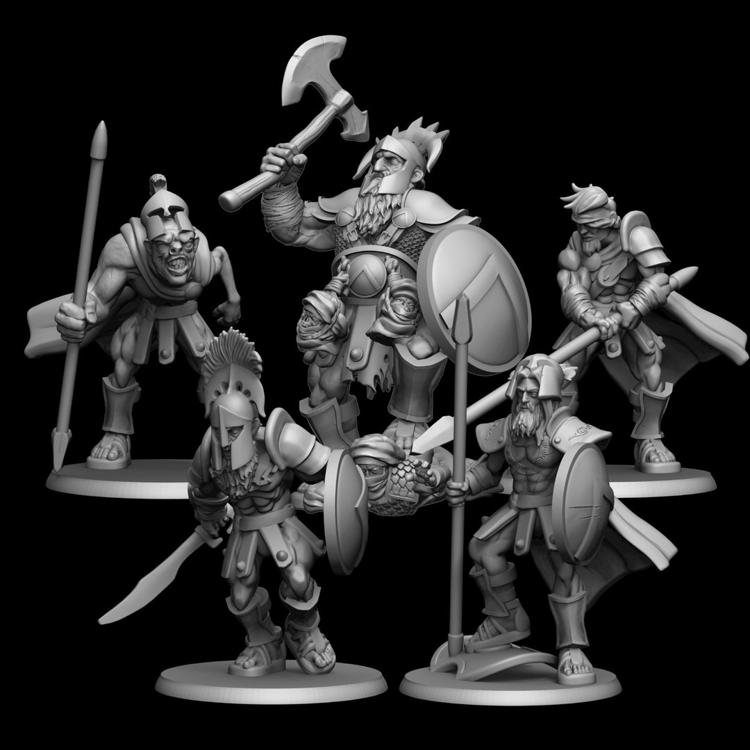 Spartans, 32mm Scale 3D Printed Miniatures, Battle of Thermopylae ...