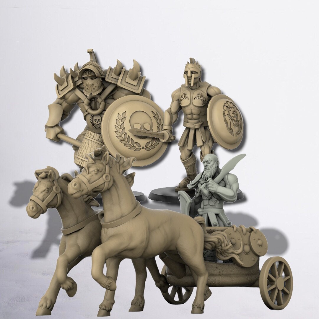 Gladiators, 32mm Scale 3D Printed Miniatures, Kickstarter Campaign by ...