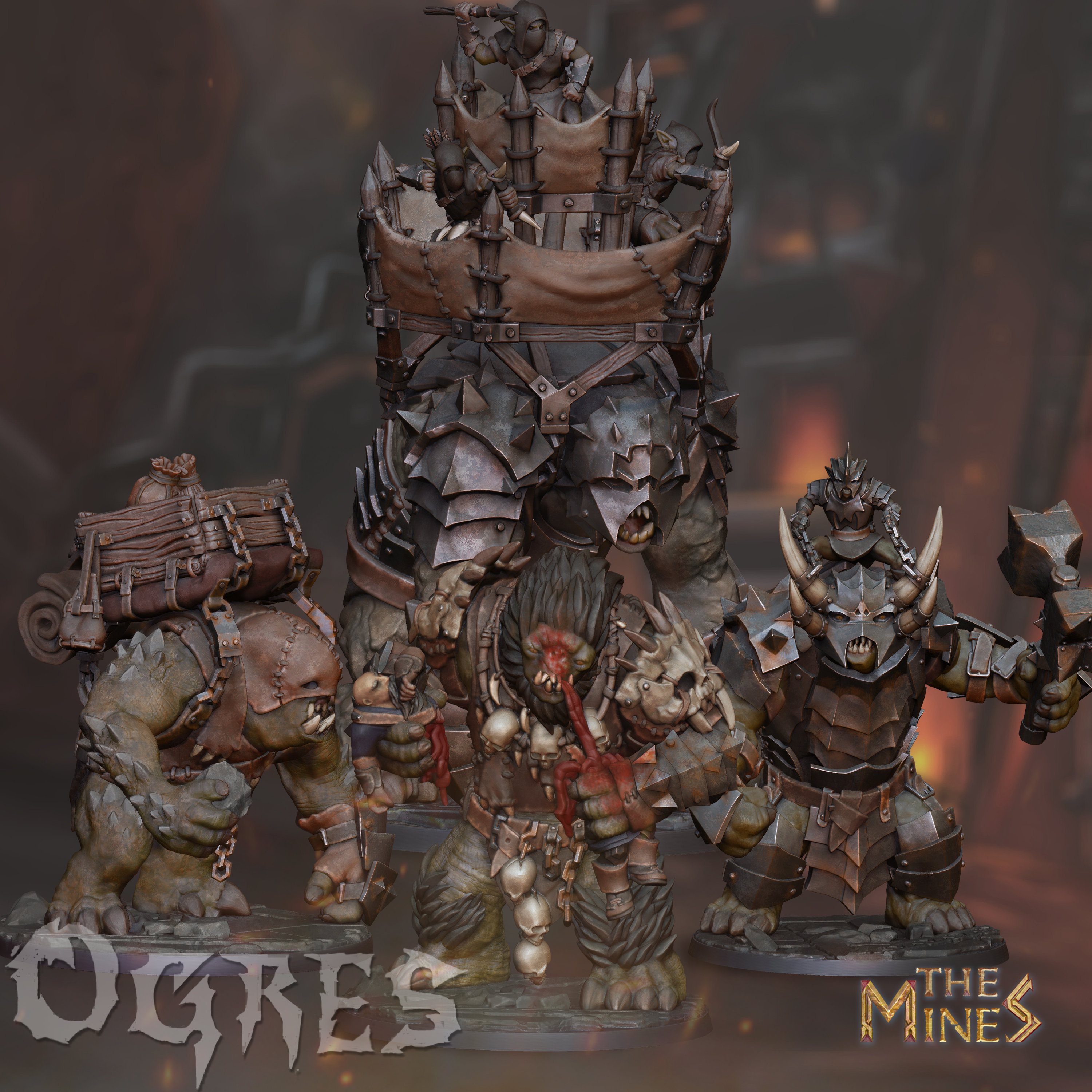 Ogres the Mines 28mm Scale Miniatures - Etsy