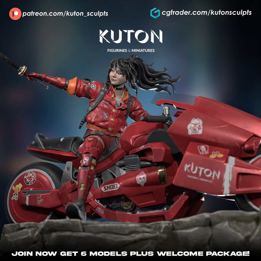 Strive, Asian Female, Fantasy Scifi Resin 3D Printed Model, Fan Art ...