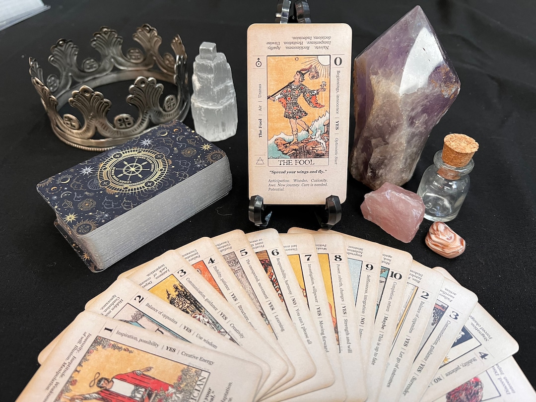 POCKET TAROT Deck for Beginners, Learn Tarot, With Keywords on the ...