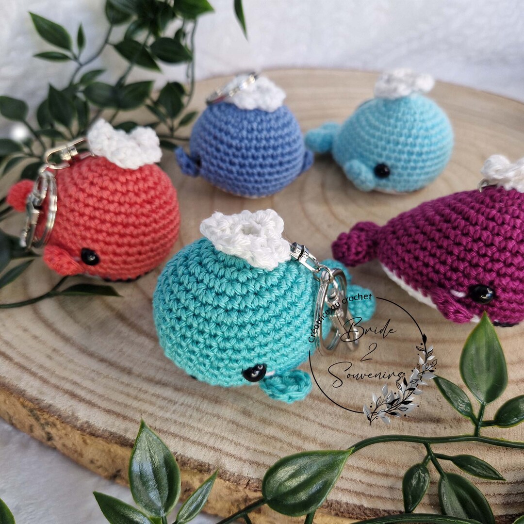 Whale Key Ring Hand Crocheted Amigurumi Whale - Etsy