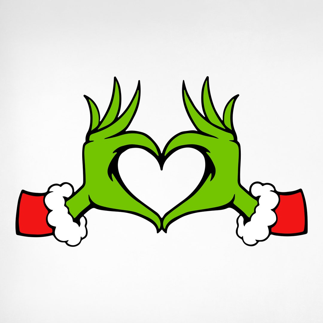 Grinch Heart Hands Svg, Christmas Svg, Grinch Svg, Merry Grinchmas Svg ...