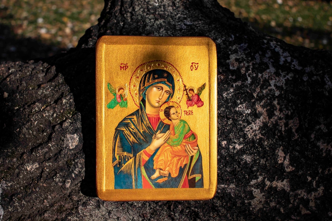 Icon of Our Lady of Perpetual Help (roman Gold Version). Byzantine ...