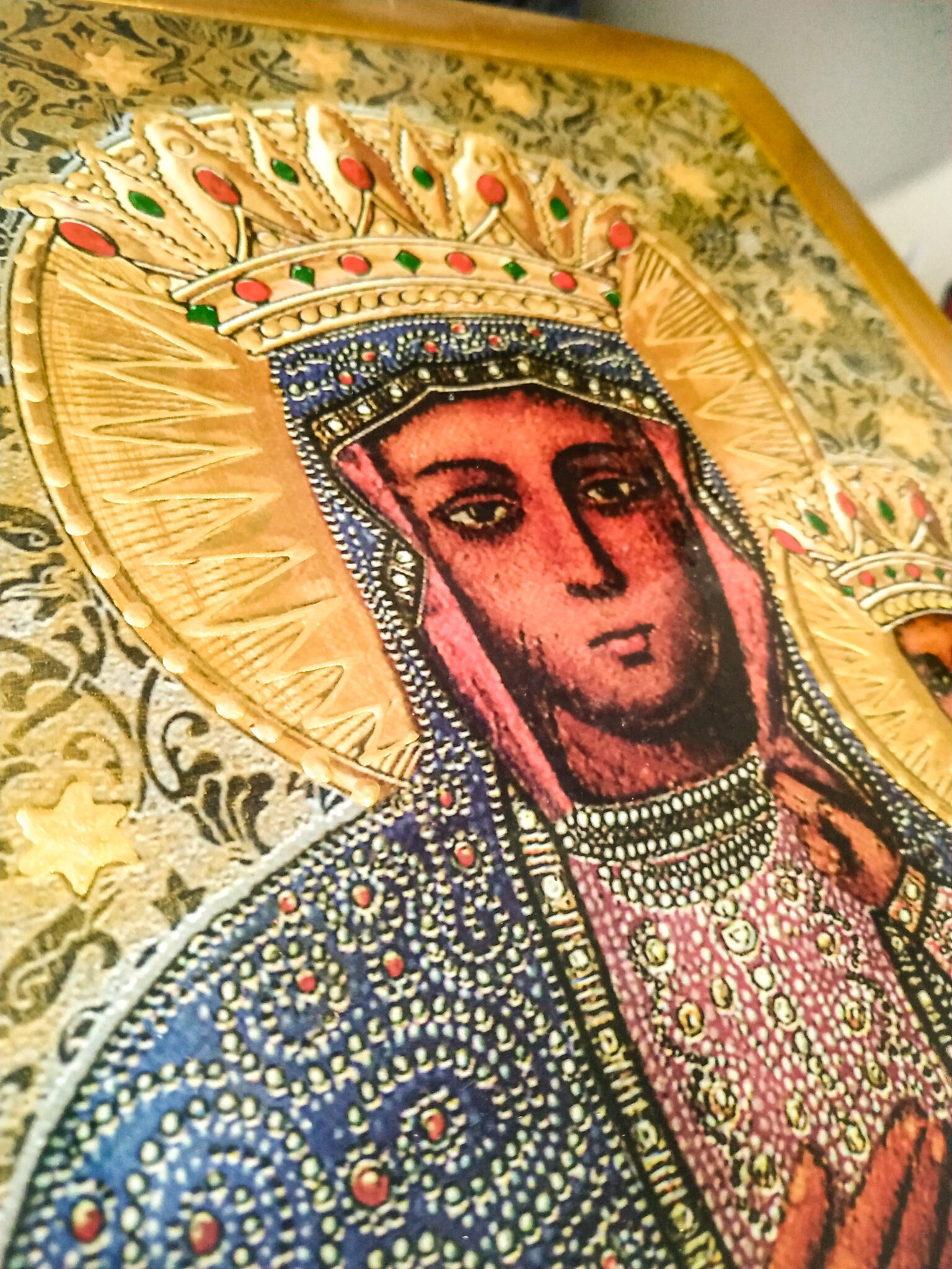 Big Icon of the Virgin Mary of Chenstokhova belz. Byzantine - Etsy