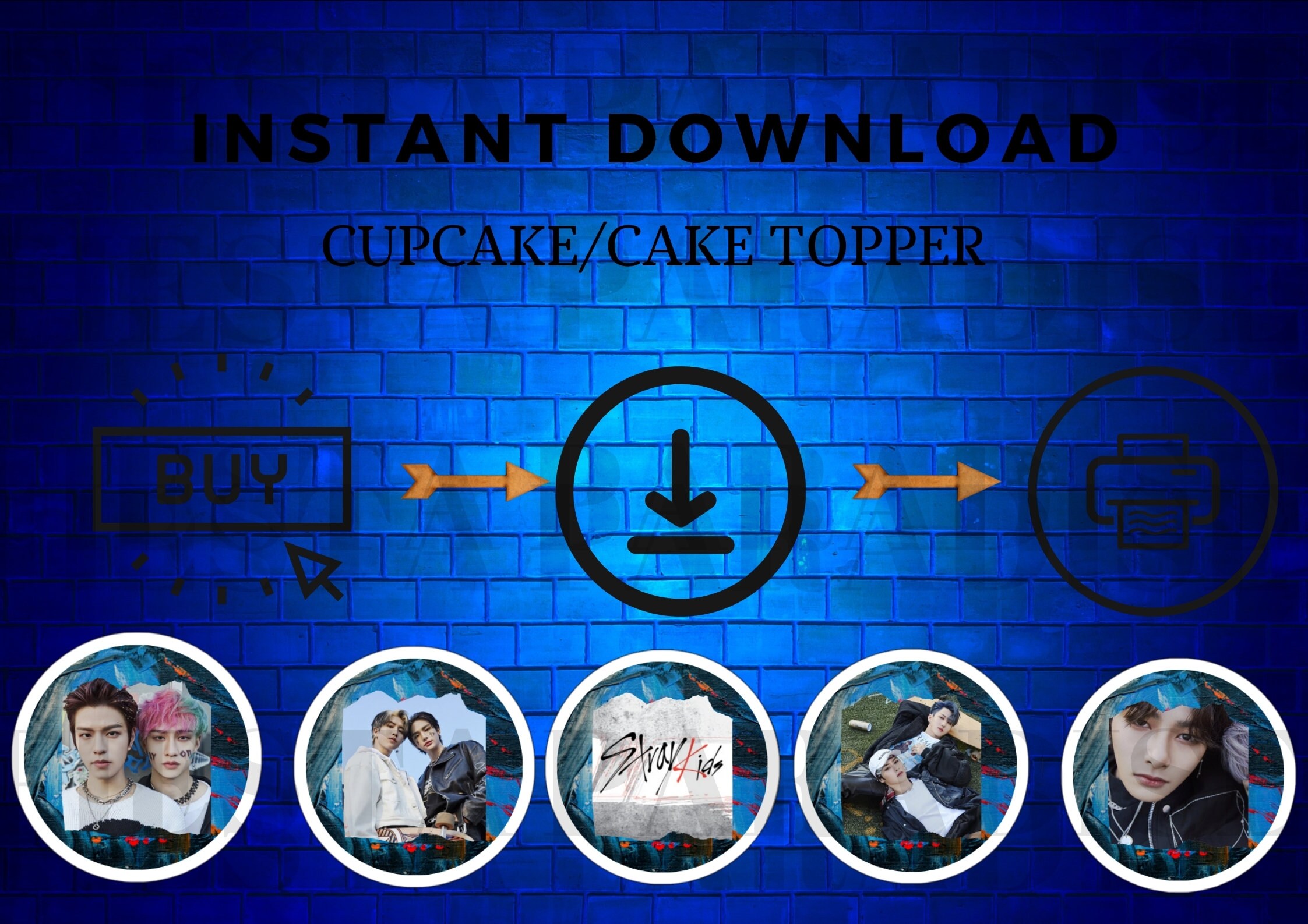 Stray Kids Cupcake Topper ,stray Kids Go Live Cake Topper , Printables ...