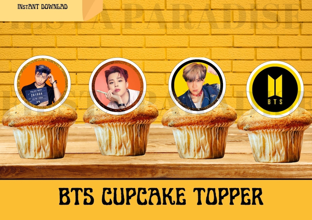 BTS BUTTER Cupcake Topper ,BTS Cake Topper , Printables, Kpop ...