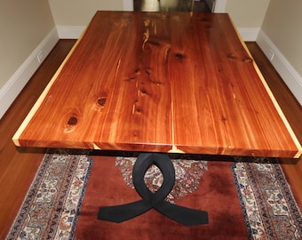 Red Cedar and Resin Dining Table Decoration Table Unique Table New Home ...