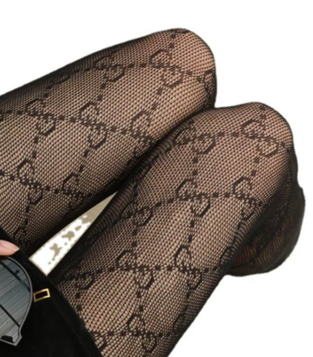 Letter Fishnet Pantyhose, Black Alpha Tights - Etsy