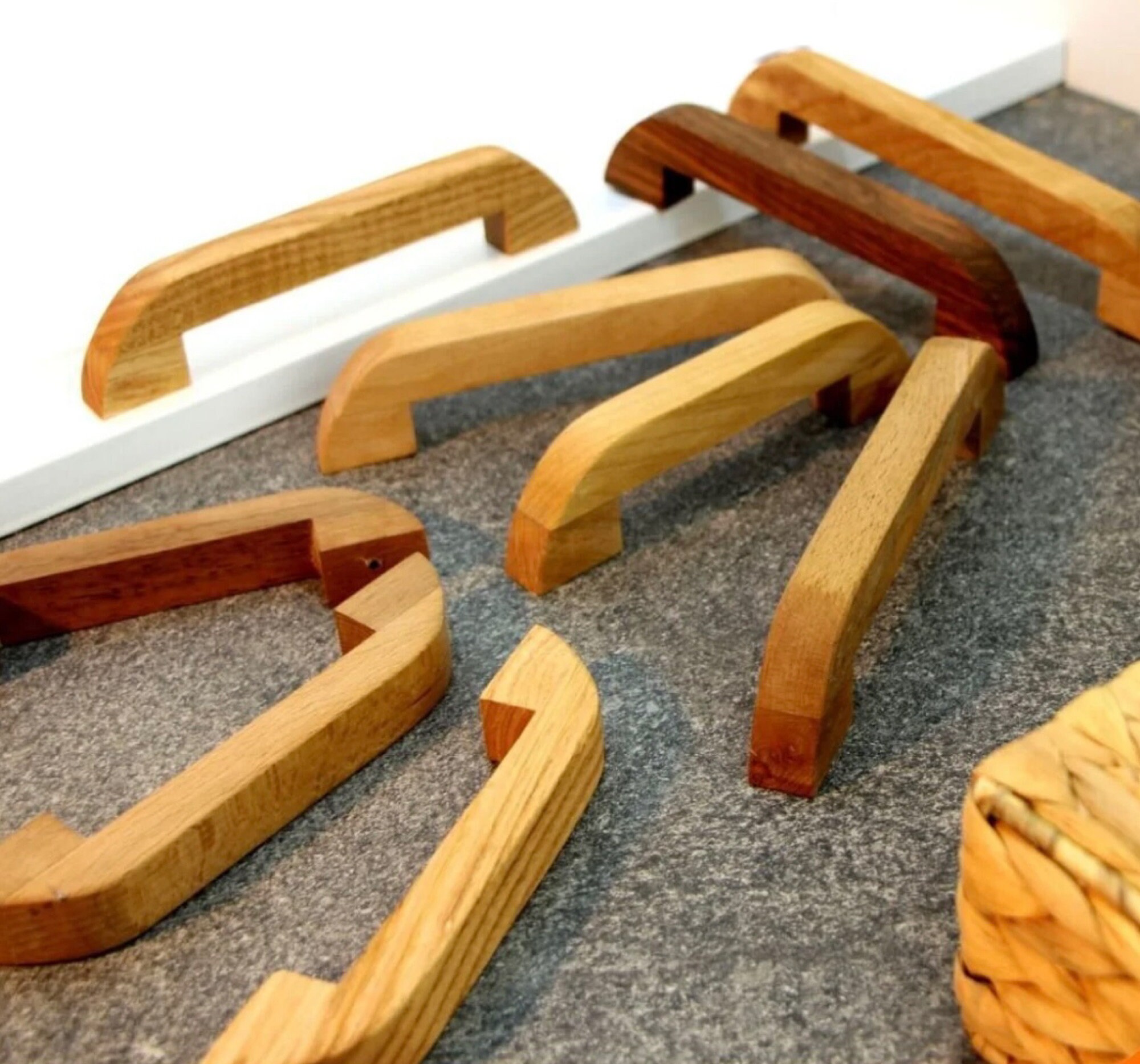 Wood Handle, Drawer Pulls, Cabinet Handles, Natural Wood Grips ...