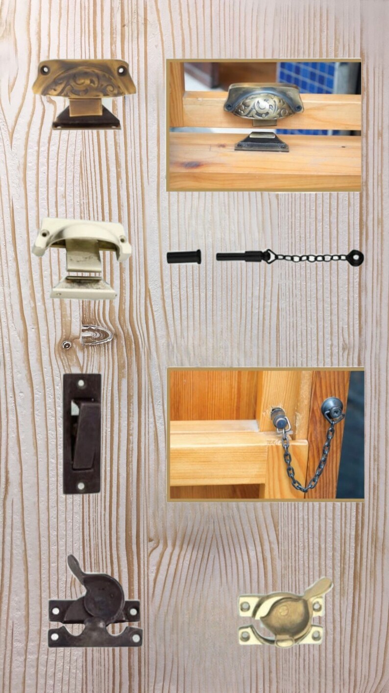 Brass English Cabin Hook Eye Door Holder Latch Lock - Etsy