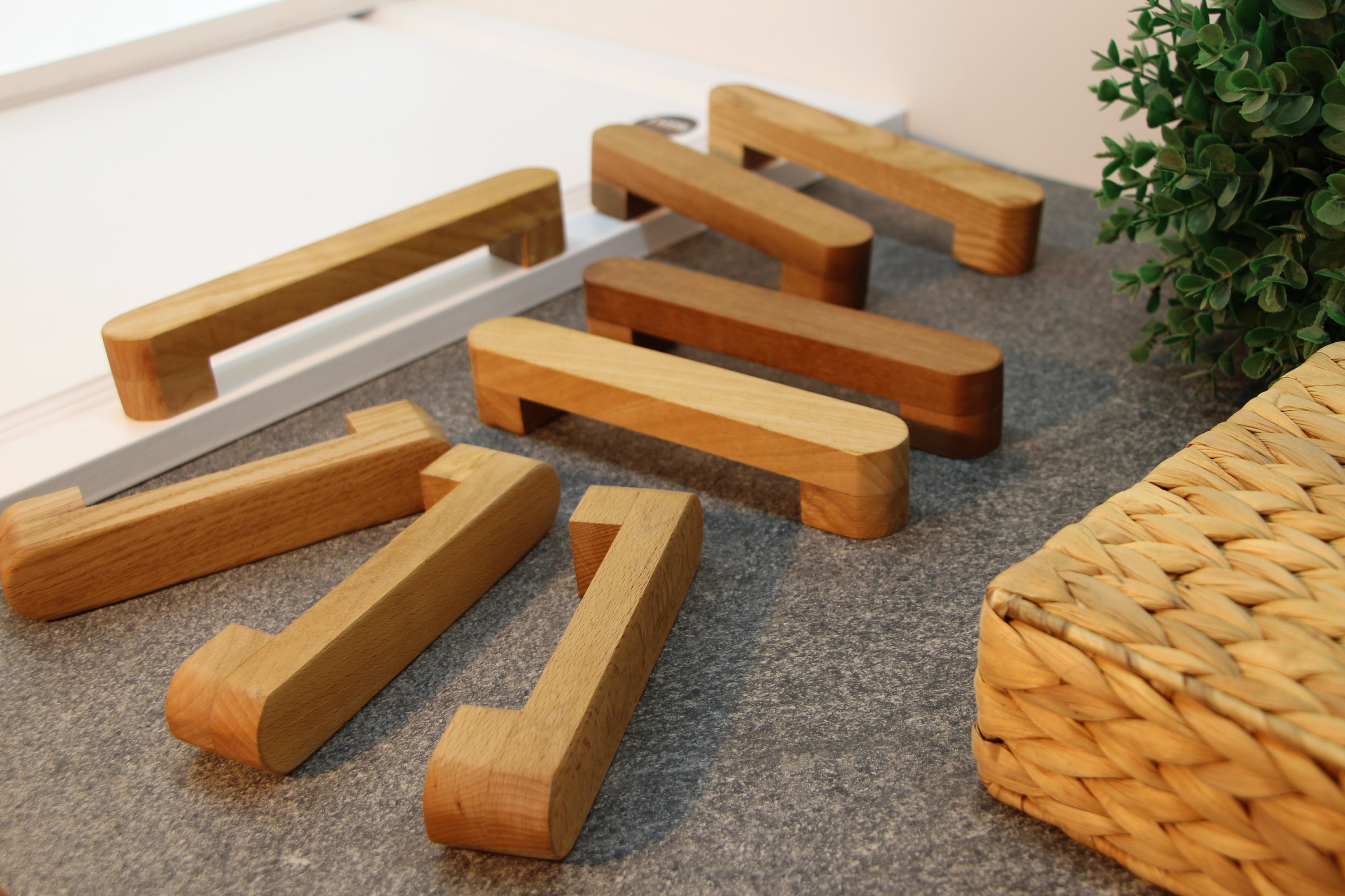 Natural Wood Cabin, Drawer Pulls, Cabinet Handles, Natural Wood Grips ...
