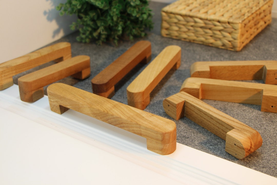Natural Wood Cabin, Drawer Pulls, Cabinet Handles, Natural Wood Grips ...