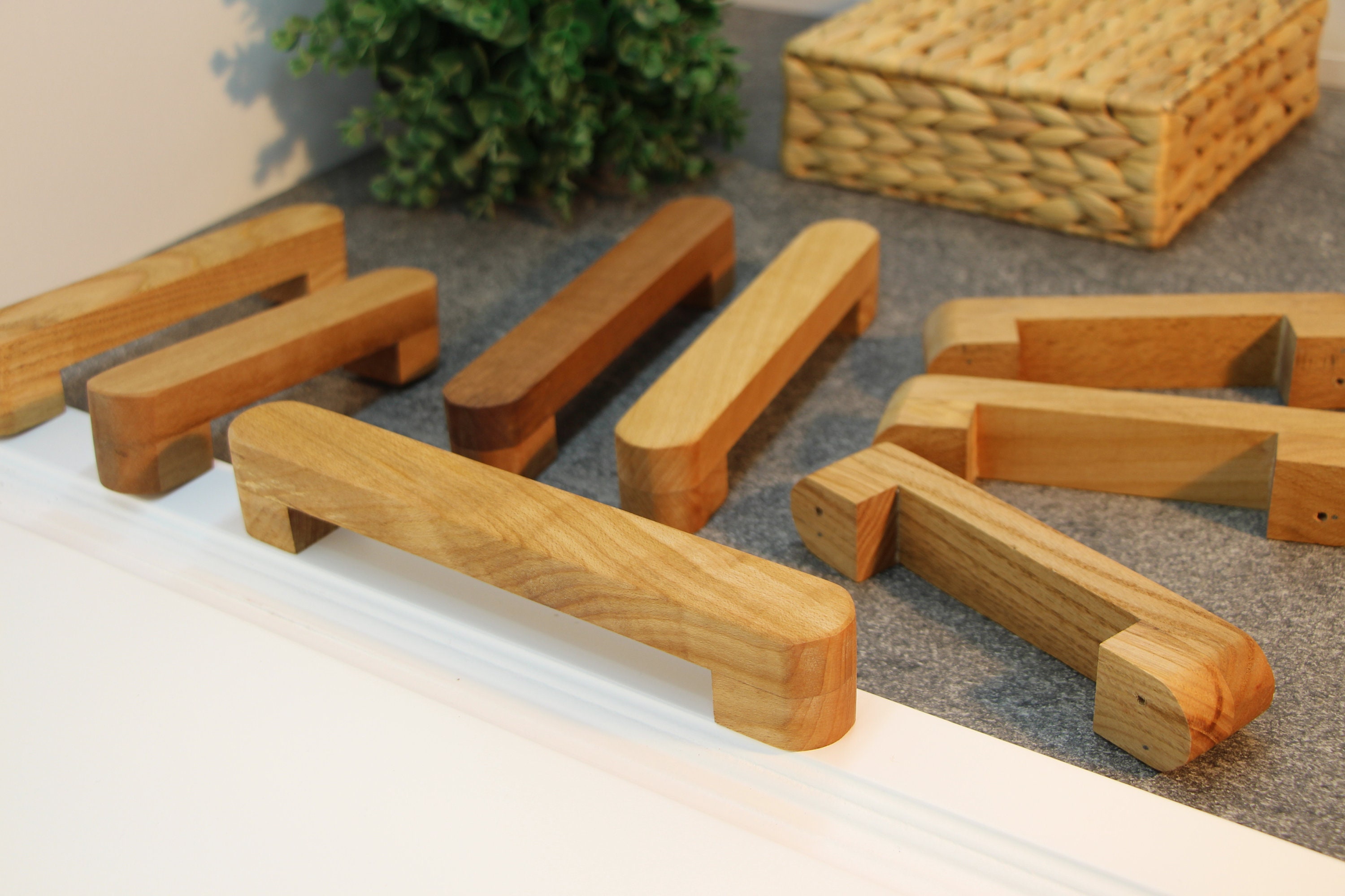 Natural Wood Cabin, Drawer Pulls, Cabinet Handles, Natural Wood Grips ...