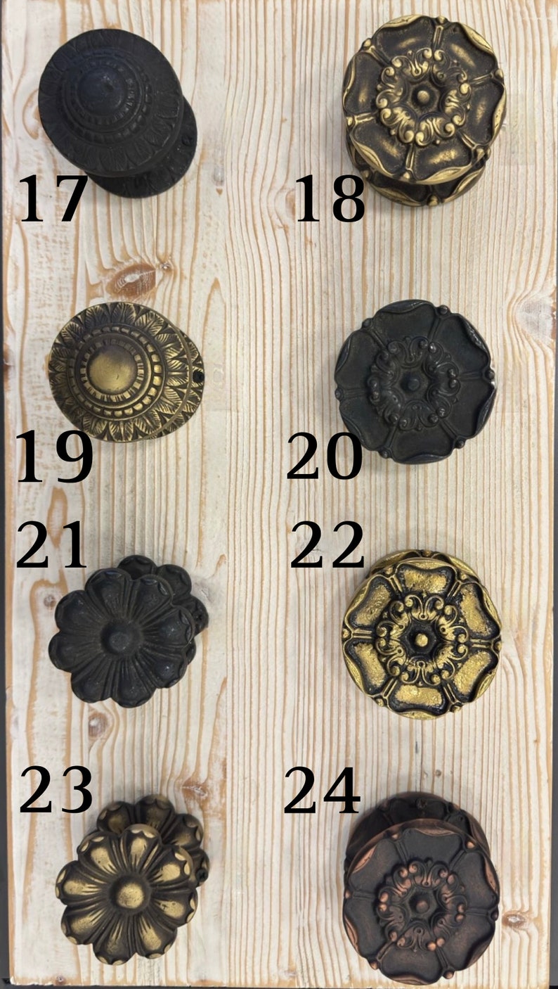 Antique Modern Style Door Knobs Genuine Solid Brass Furniture 32 ...
