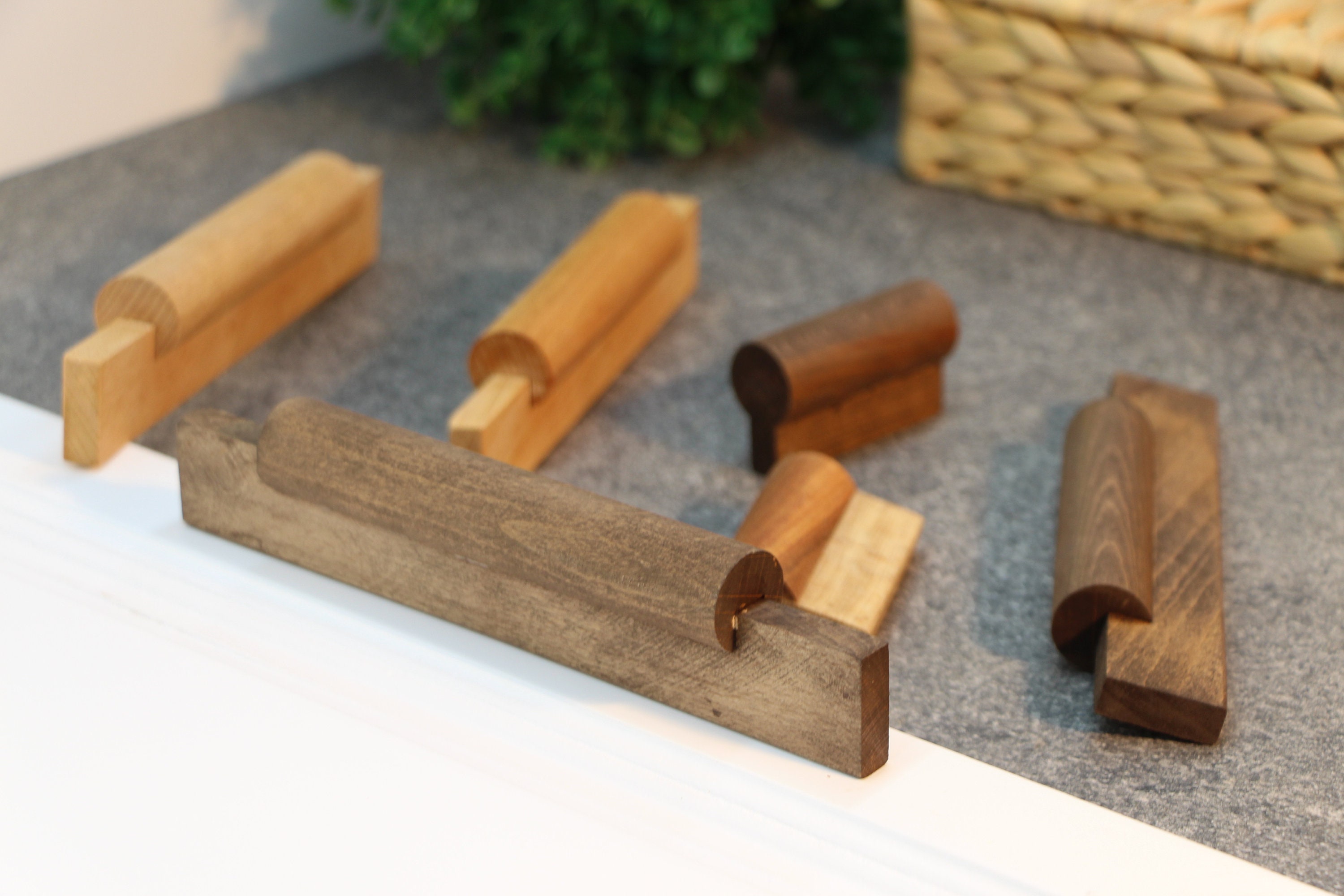 Wood Handle, Drawer Pulls, Cabinet Handles, Natural Wood Grips ...