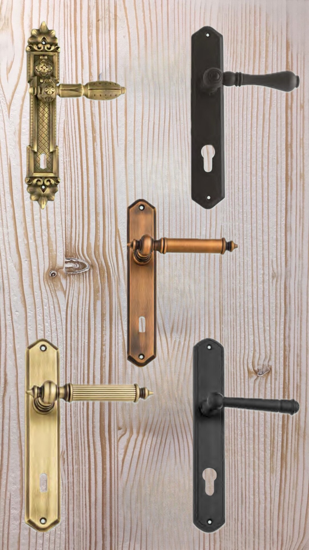 Antique Modern Style Door HANDLES Genuine Solid Brass Furniture 4.5 ...