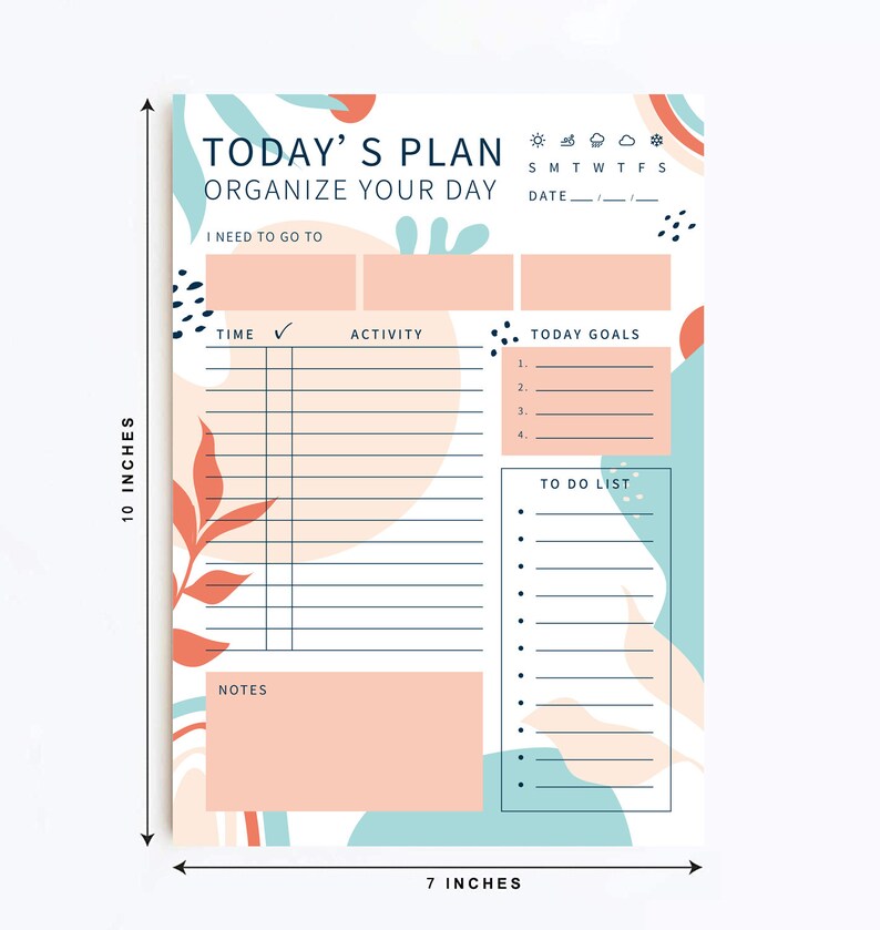 BACK TO SCHOOL Todays Plan Notepad - Etsy