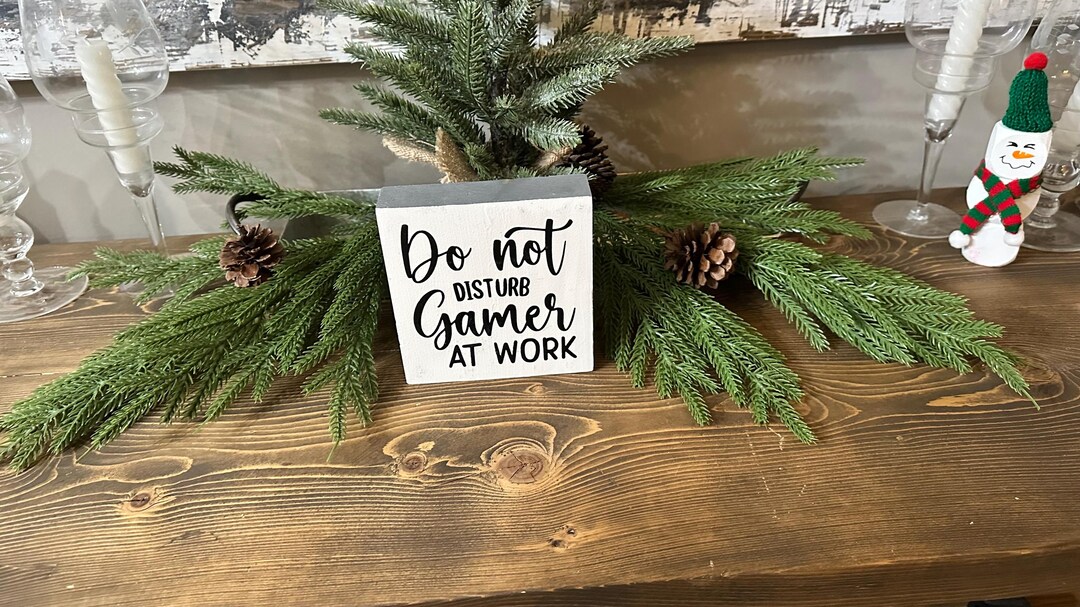 Do Not Disturb Gamer at Work Sign | Funny Gamer Decor | Gaming Room ...