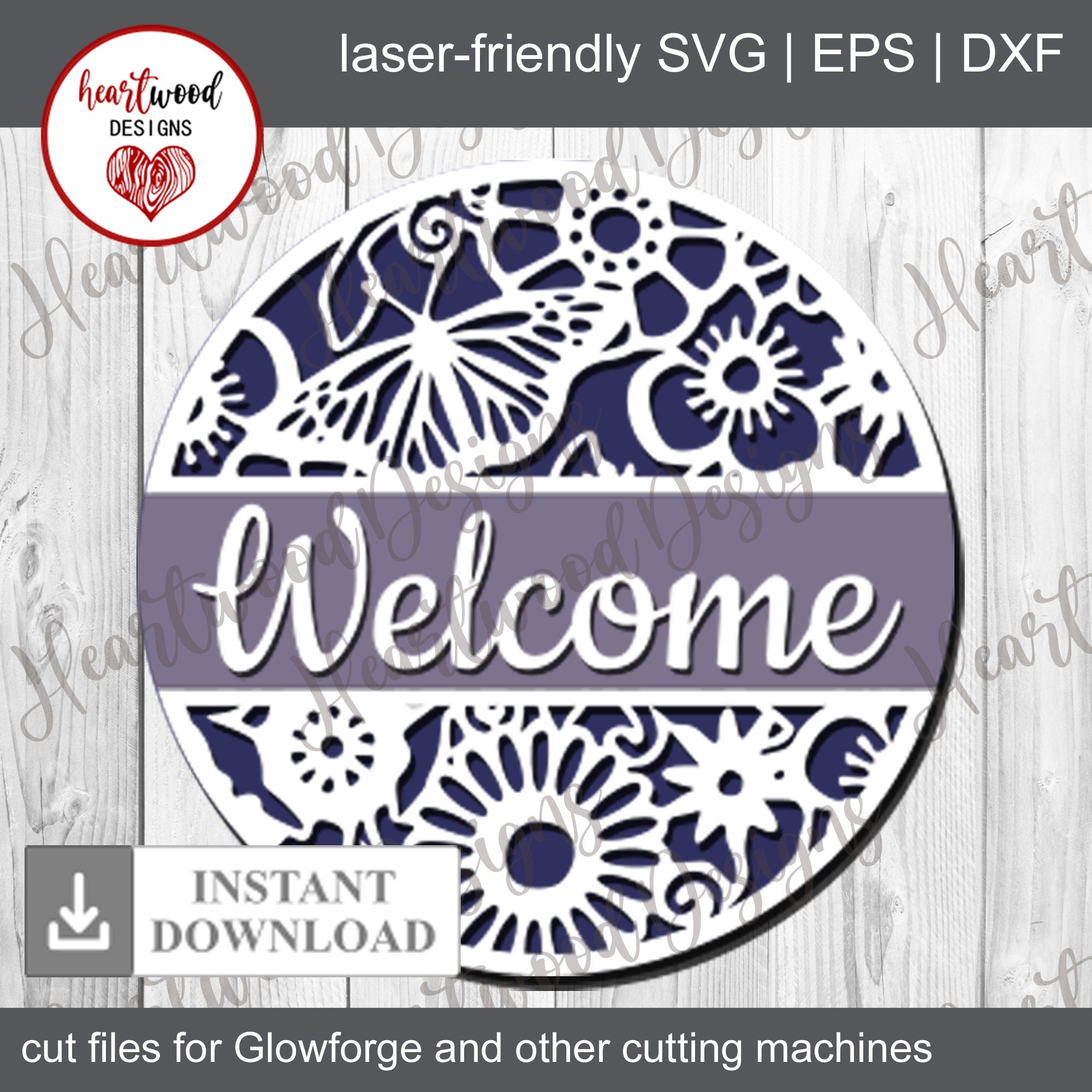 Spring Lace Welcome Sign SVG, Laser Cut File - Etsy