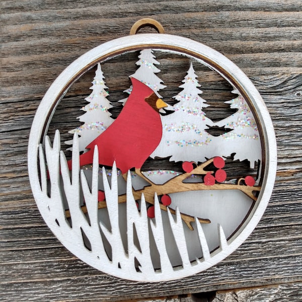 Cardinal Layered Laser File - Etsy