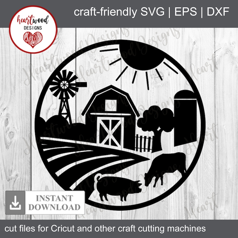 Farm Circle Frame Svg Farm Frame SVG Farm Life Svg Farm - Etsy