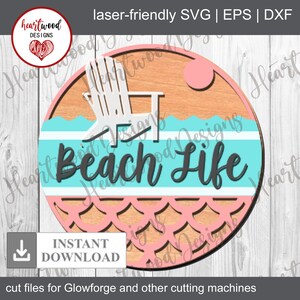 Beach Life Sign, Pool Life Sign, Summer Door Decor, Beach SVG, Summer ...