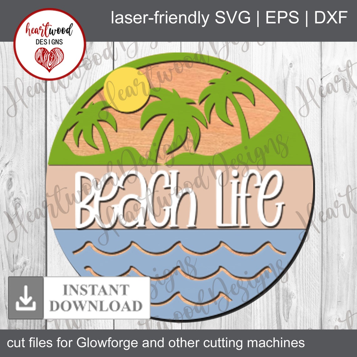 Palm Tree Beach Life Sign Beach Sign Svg Summer Decor SVG | Etsy