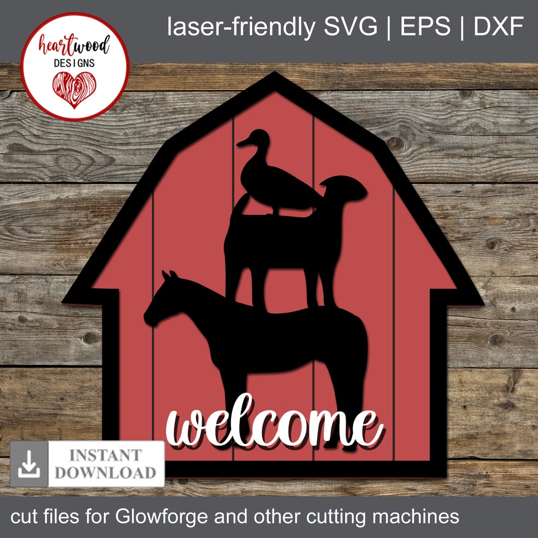 Stacked Animals Farm Sign SVG, Farm Family Name SVG, Farm Life Svg ...