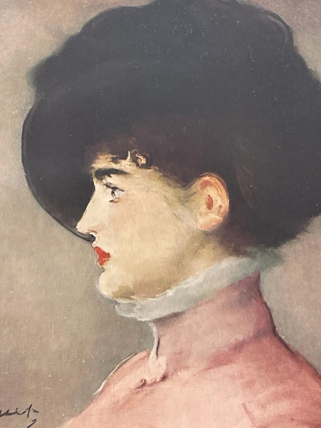 Vintage Manet Art Print, Portrait of Irma Brunner, Tipped in Color ...