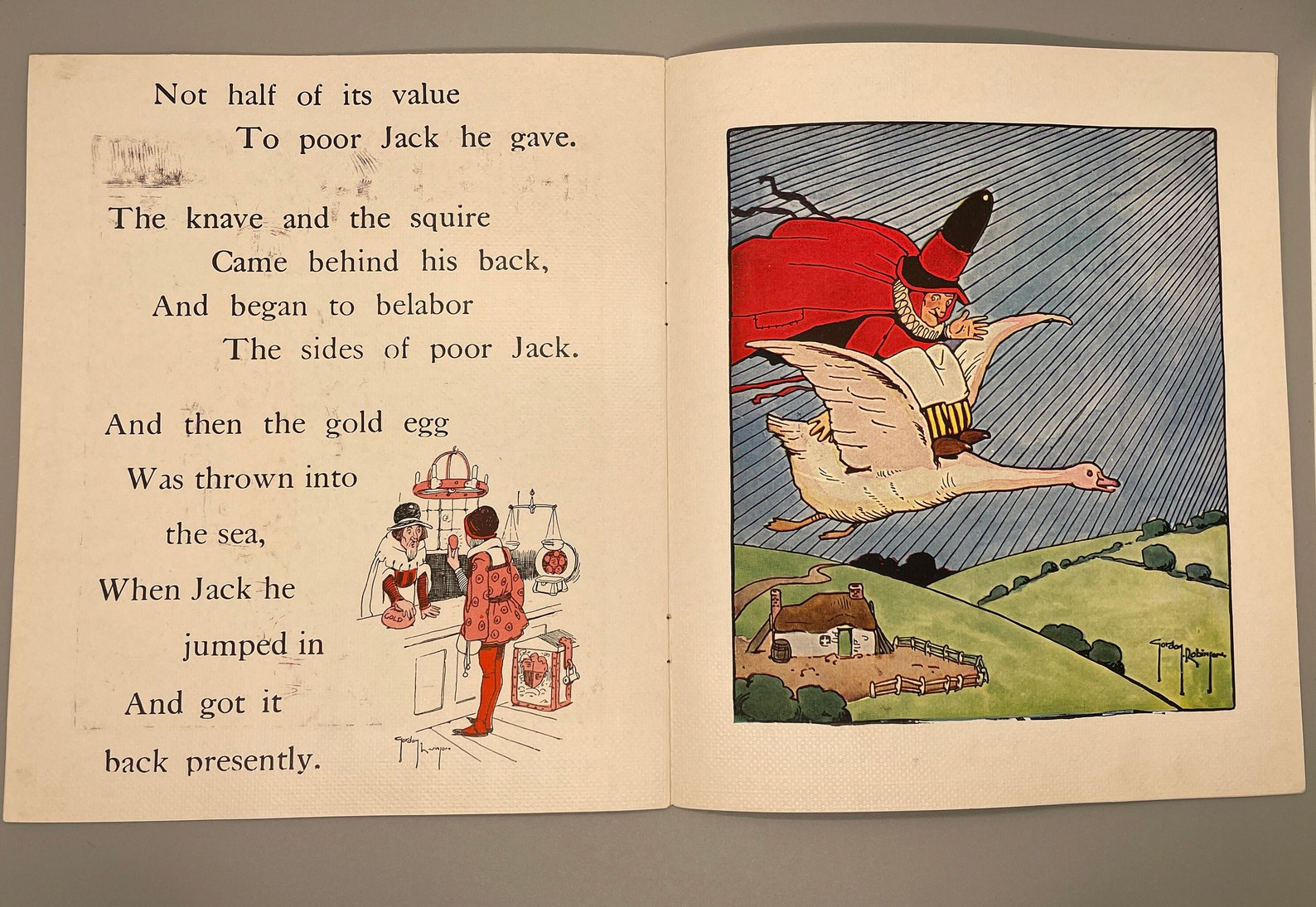 Antique Mother Goose Book, Gordon Robinson Illustrations, 1910s-20s - Etsy
