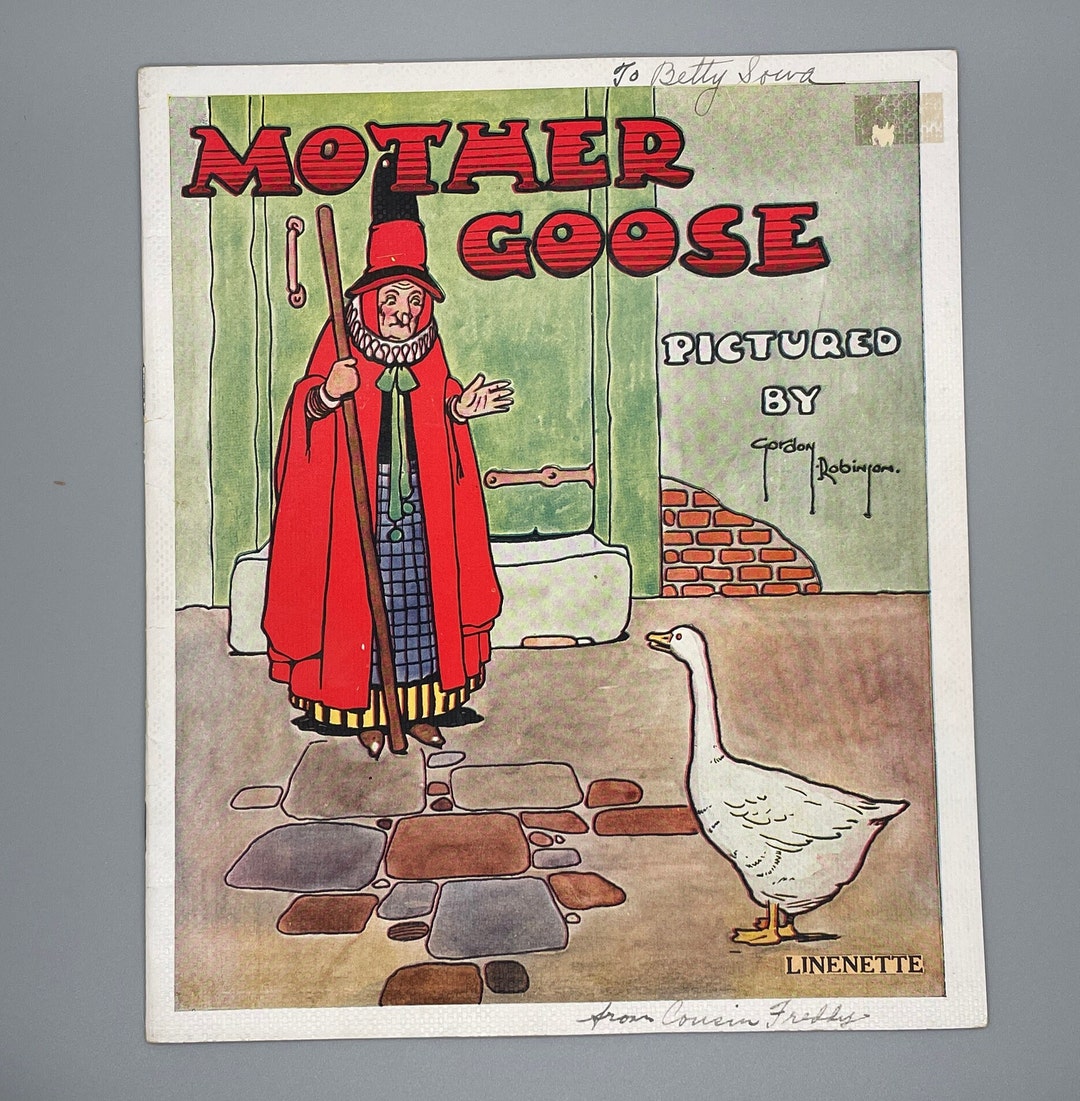Mother Goose Vintage Children's Book Illustrated by Gordon Robinson ...