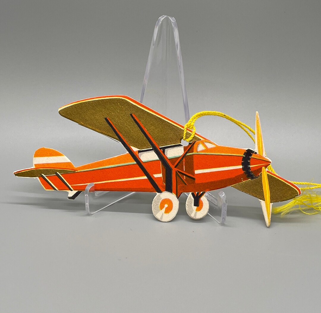 Vintage Art Deco Bridge Tally Propeller Airplane Made by Buzza in 1930 ...