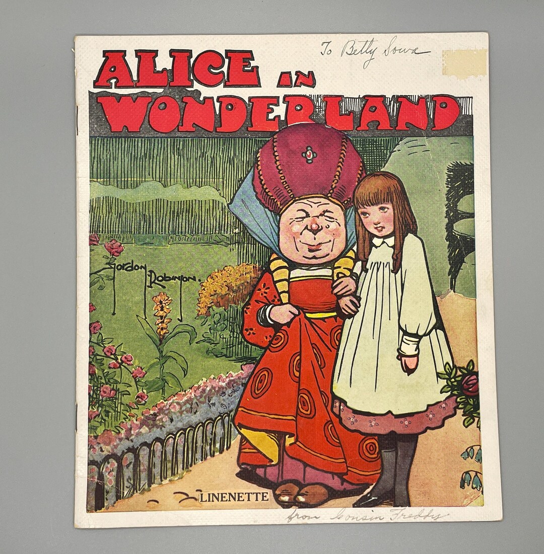 Vintage Alice in Wonderland Book, Gordon Robinson Illustrations, Samuel ...