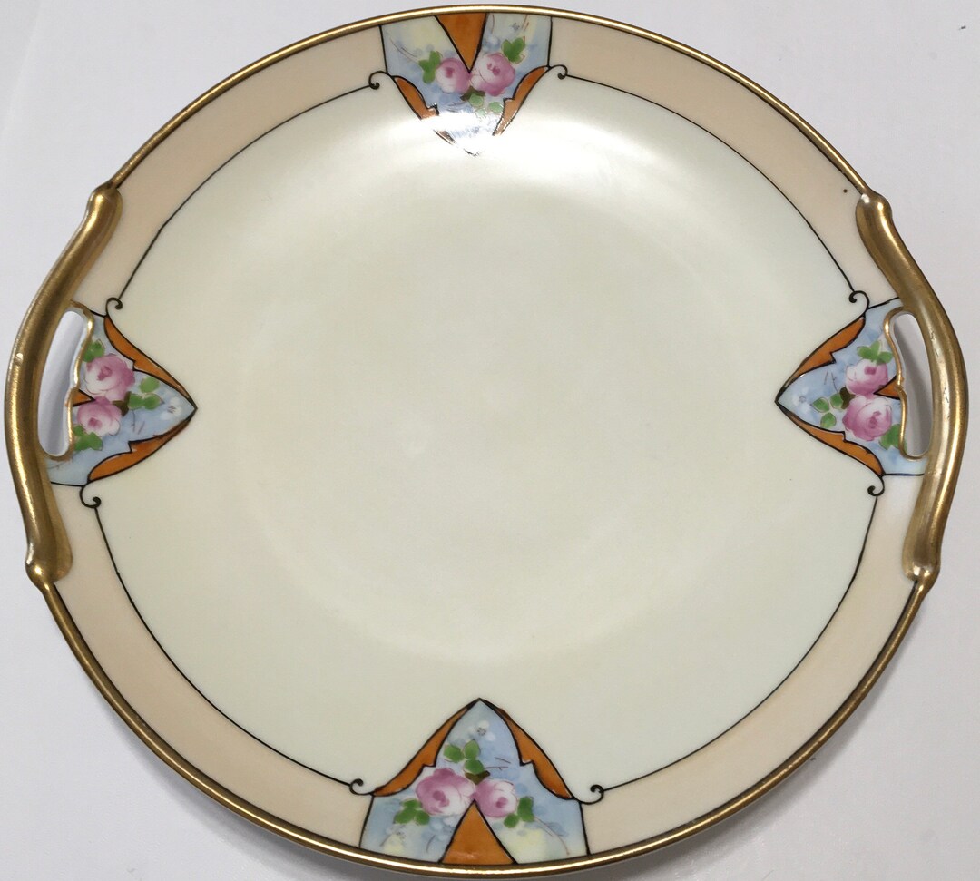 Vintage Hand Painted Cake Plate, Made in Japan, Vintage Plate - Etsy