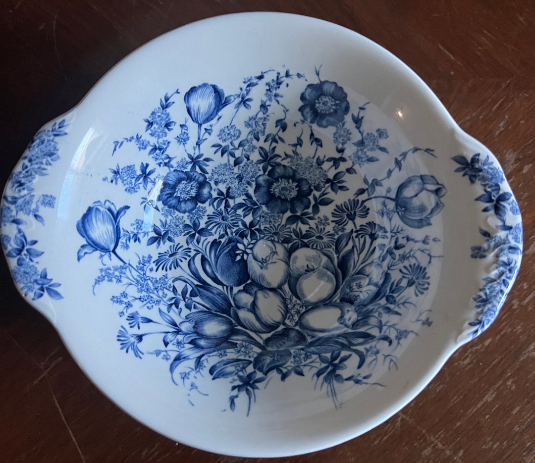Vintage Johnson Bros Windsor Ware Dover Blue, Blue and White Ironstone ...