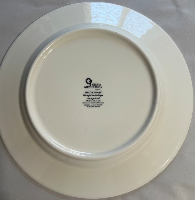 Vintage Red Polka Dot Dinner Plate by Matcermica, Made in Portugal ...