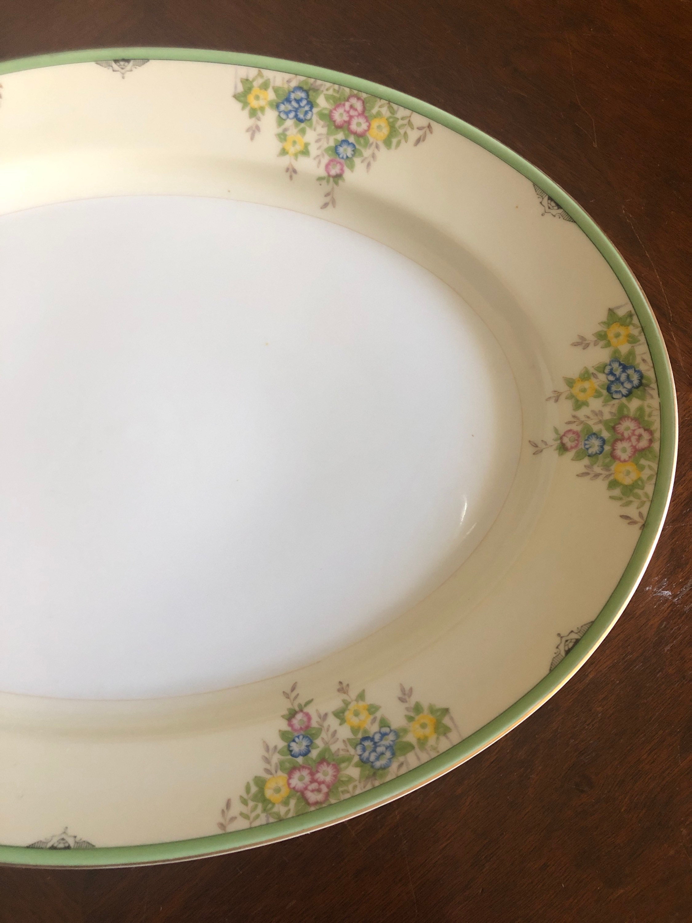 Vintage Made in Japan Floral Platter: Large Serving Dish - Etsy