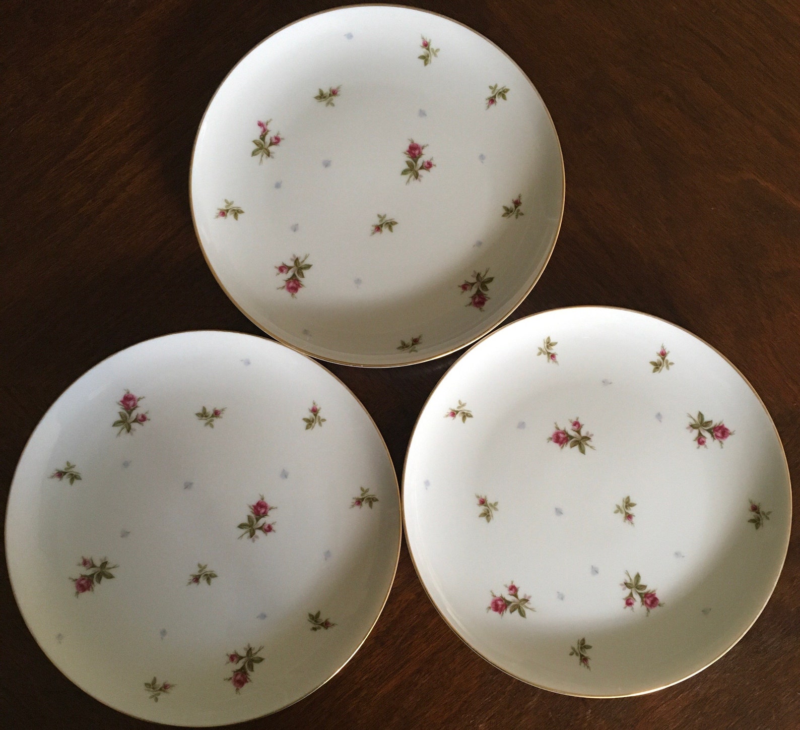 Sango Fine China, Japan, 7.5 Plate, White Dishes With Pink Roses, Small ...